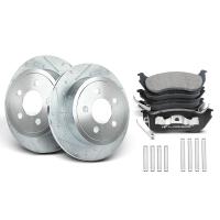 China Rear Drilled Rotors & Ceramic Brake Pads for Jeep Liberty Wrangler for sale