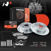 China Rear Drilled Rotors & Ceramic Brake Pads for Jeep Liberty Wrangler for sale