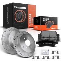 China Rear Drilled Rotors & Ceramic Brake Pads for Nissan Frontier 05-19 Xterra Suzuki for sale