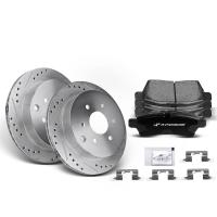 China Rear Drilled Rotors & Ceramic Brake Pads for Nissan Frontier 05-19 Xterra Suzuki for sale