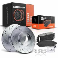 China Front Drilled Rotors & Ceramic Brake Pads for Nissan Frontier Pathfinder Suzuki for sale