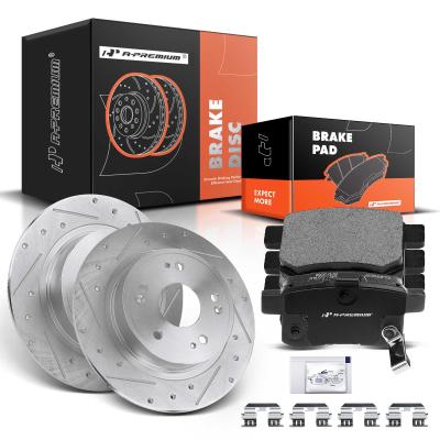 China Rear Drilled Rotors & Ceramic Brake Pads for Acura TSX 09-14 Honda Accord for sale