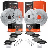 China Front & Rear Drilled Rotors & Ceramic Brake Pads for Chevy Malibu 04-12 Pontiac for sale