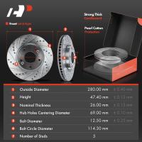 China Front Drilled Rotors & Ceramic Brake Pads for Kia Forte Koup Forte5 for sale