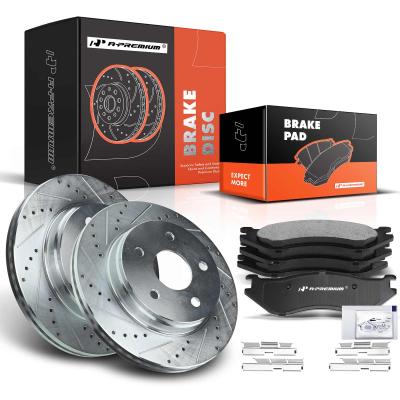 China Front Drilled Rotors & Ceramic Brake Pads for Dodge Durango 04-06 Ram 1500 02-05 for sale