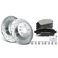 China Rear Drilled Rotors & Ceramic Brake Pads for Chevy Cruze Sonic Trax Buick 13-17 for sale