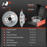 China Rear Drilled Rotors & Ceramic Brake Pads for Chevy Cruze Sonic Trax Buick 13-17 for sale