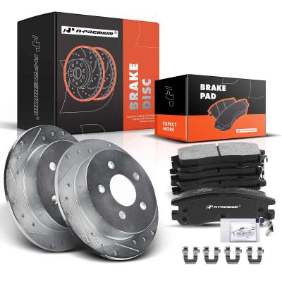 China Rear Drilled Rotors & Ceramic Brake Pads for Buick Century Regal Chevy Impala for sale