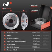 China Rear Drilled Rotors & Ceramic Brake Pads for Buick Century Regal Chevy Impala for sale