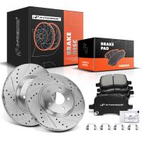 China Front Drilled Rotors & Ceramic Brake Pads for Chevrolet Malibu 2004-2012 296mm for sale