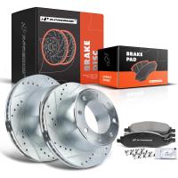 China Rear Drilled Rotors & Ceramic Brake Pads for Ford F-250 F-350 Super Duty 05-07 for sale