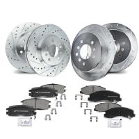 China Front & Rear Drilled Rotors & Ceramic Brake Pads for Chevrolet Impala for sale