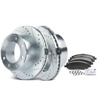 China Rear Drilled Rotors & Ceramic Brake Pads for Ford F-250 F-350 Super Duty 05-07 for sale