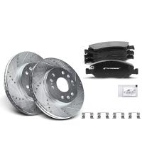 China Front Drilled Rotors & Ceramic Brake Pads for Chevy Silverado 1500 Cadillac GMC for sale