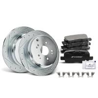 China Rear Drilled Rotors & Ceramic Brake Pads for Honda Odyssey 2002-2004 V6 3.5L for sale