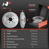 China Front & Rear Drilled Rotors & Ceramic Brake Pads for Chevy Traverse Buick GMC for sale