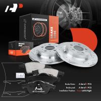 China Rear Drilled Rotors & Ceramic Brake Pads for Volvo S60 S80 V70 XC70 for sale