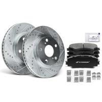 China Front Drilled Rotors & Ceramic Brake Pads for Toyota RAV4 06-18 Pontiac Scion for sale