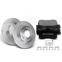 China Rear Drilled Rotors & Ceramic Brake Pads for Honda Civic Acura for sale