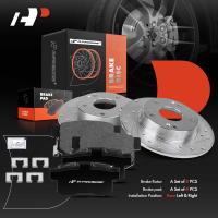 China Rear Drilled Rotors & Ceramic Brake Pads for Honda Civic Acura for sale