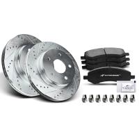 China Front Drilled Rotors & Ceramic Brake Pads for Chrysler Aspen Dodge Ram for sale