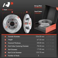 China Front Drilled Rotors & Ceramic Brake Pads for Chrysler Aspen Dodge Ram for sale