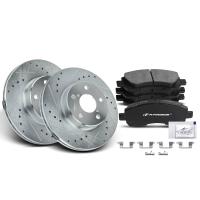 China Front Drilled Rotors & Ceramic Brake Pads for Chevy GMC Envoy Buick Isuzu for sale