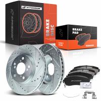 China Front Drilled Rotors & Ceramic Brake Pads for Honda Odyssey 2005-2010 V6 3.5L for sale