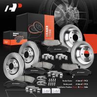 China Front & Rear Disc Brake Rotors & Ceramic Brake Pads for Chevy Trailblazer Buick for sale