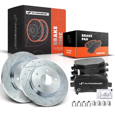 China Rear Drilled Rotors & Ceramic Brake Pads for Chrysler Town & Country Dodge VW for sale