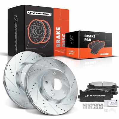 China Front Drilled Rotors & Ceramic Brake Pads for Lexus ES350 07-18 ES300h Toyota for sale
