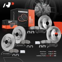 China Front & Rear Disc Brake Rotors & Ceramic Brake Pads for Hyundai Santa Fe 07-09 for sale