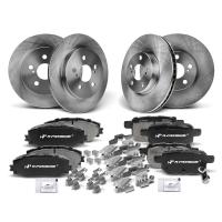 China Front & Rear Disc Brake Rotors & Ceramic Brake Pads for Pontiac Vibe Toyota for sale