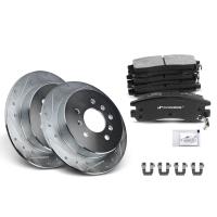 China Rear Drilled Rotors & Ceramic Brake Pads for Chevy Impala 06-10 Buick LaCrosse for sale