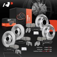 China Front & Rear Disc Brake Rotors & Ceramic Brake Pads for Hyundai Elantra 11-12 for sale