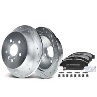 China Rear Drilled Rotors & Ceramic Brake Pads for Toyota Sienna 2004-2010 4 Wheel for sale