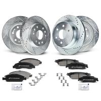 China Front & Rear Drilled Rotors & Ceramic Brake Pads for Chevrolet GMC for sale