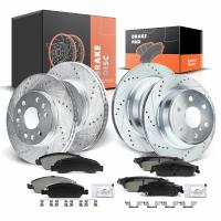 China Front & Rear Drilled Rotors & Ceramic Brake Pads for Chevrolet GMC for sale