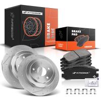 China Rear Drilled Rotors & Ceramic Brake Pads for Subaru Impreza 93-96 98 Legacy 90-99 for sale