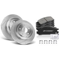 China Rear Drilled Rotors & Ceramic Brake Pads for Subaru Impreza 93-96 98 Legacy 90-99 for sale