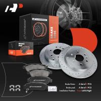 China Rear Drilled Rotors & Ceramic Brake Pads for Buick Enclave Chevy Traverse GMC for sale