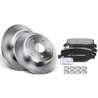 China Rear Disc Brake Rotors & Ceramic Brake Pads for Jeep Wrangler 07-17 Wrangler JK for sale
