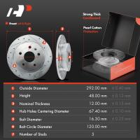 China Rear Drilled Rotors & Ceramic Brake Pads for Buick Regal Chevrolet Malibu for sale