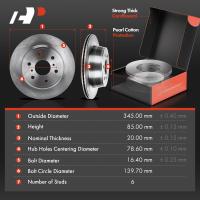China Front & Rear Disc Brake Rotors & Ceramic Brake Pads for Chevy Silverado 1500 GMC for sale