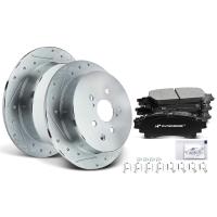 China Rear Drilled Rotors & Ceramic Brake Pads for Lexus RX350 Toyota Highlander Sienna for sale