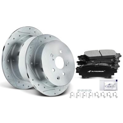 China Rear Drilled Rotors & Ceramic Brake Pads for Lexus RX350 Toyota Highlander Sienna for sale