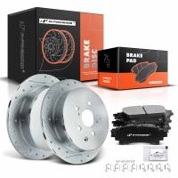 China Rear Drilled Rotors & Ceramic Brake Pads for Lexus RX350 Toyota Highlander Sienna for sale
