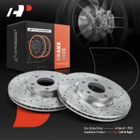 China Front Drilled Brake Rotors for Mazda 3 2004-2013 5 2006-2010 2012-2017 300mm for sale