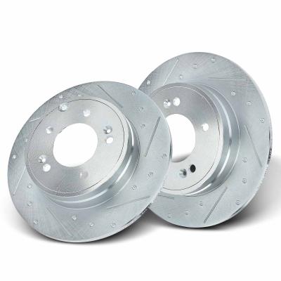 China Rear Drilled Brake Rotors for Hyundai Sonata 2005-2018 Azera Tucson Kia Optima for sale