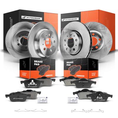 China Front & Rear Disc Brake Rotors & Ceramic Brake Pads for Volvo S60 01-09 S80 XC70 for sale